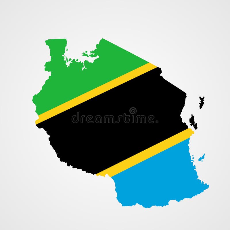 Tanzania Map And Flag Stock Illustration Illustration Of White