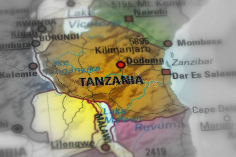 United Republic Of Tanzania Stock Image Image Of Topography Land