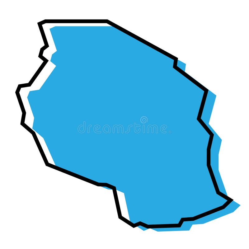 Tanzania Simplified Vector Map Stock Vector Illustration Of Africa