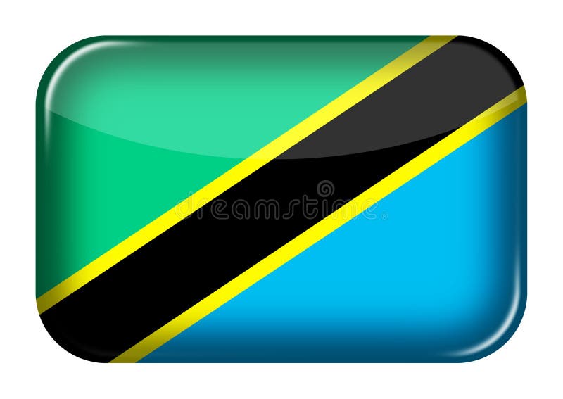 Tanzania Web Icon Rectangle Button Stock Illustration - Illustration of ...