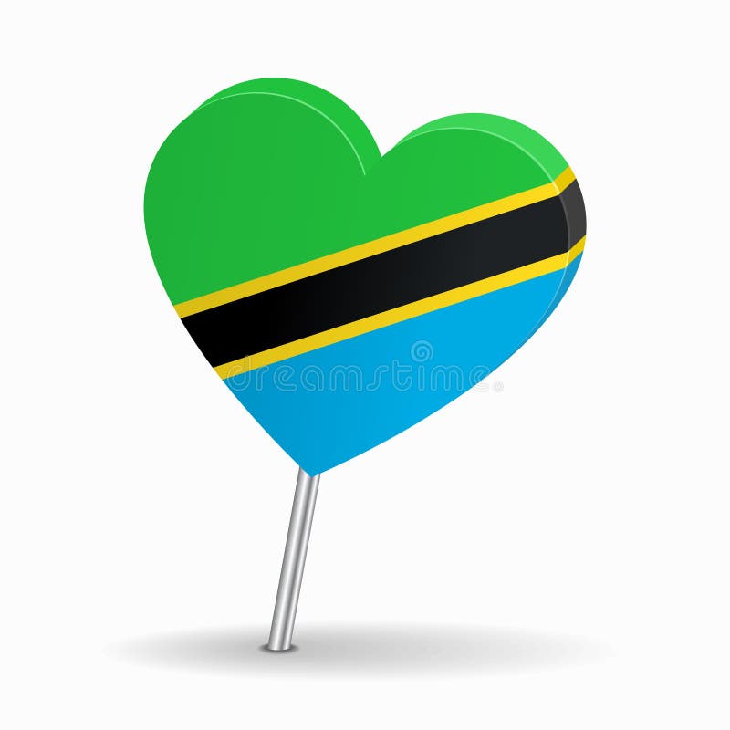 Tanzanian Flag Painted on the Christmas Tree, 3D Rendering Stock ...