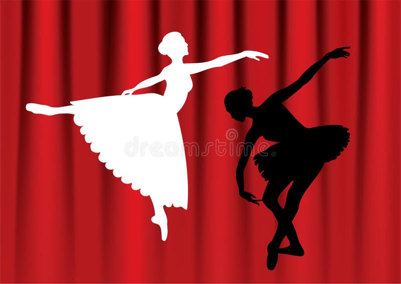 Ballerina und Schatten vektor abbildung. Illustration von karosserie ...