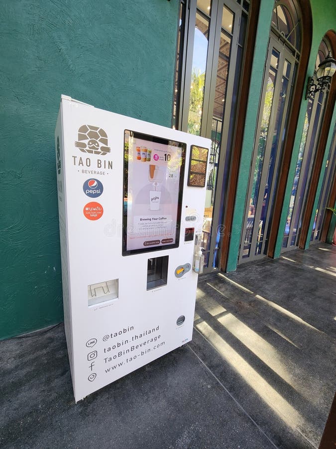Tao Bin Drinks Machine in Thailand Editorial Stock Image - Image of ...