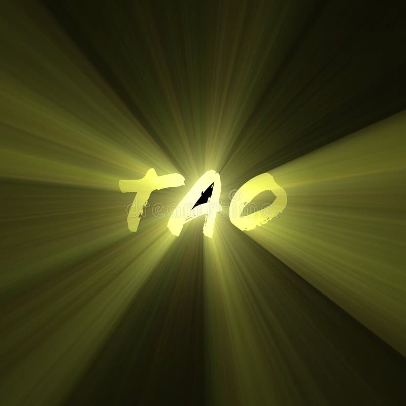 Tao Word Shining Sun Light Flare Stock Illustration - Illustration of ...