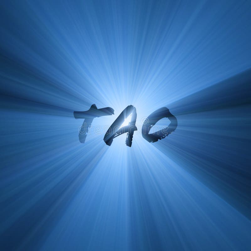 Tao Word Symbol Shining Light Flare Stock Illustration - Illustration ...