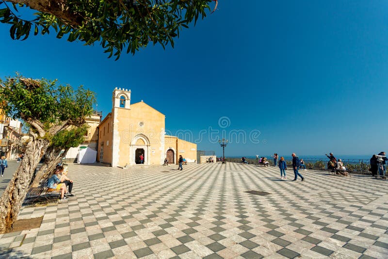 Taormina, Italy, 9th April Square Editorial Image - Image of giuseppe ...