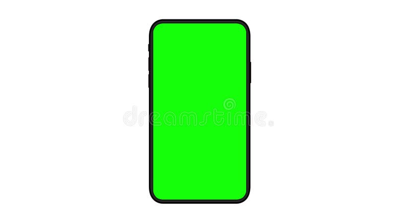 Tap Action Animation on Smartphone Screen Mockup for Chroma Key Use ...