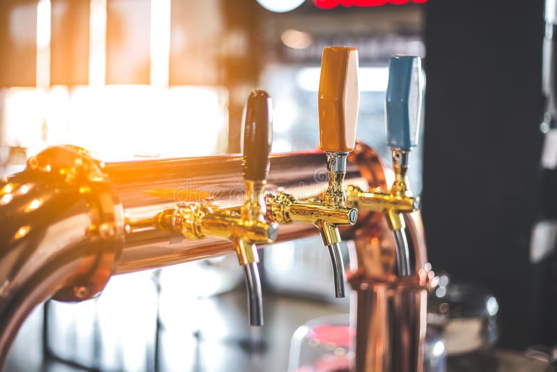 The Beer tap stock image. Image of gold, craft, party - 129757619