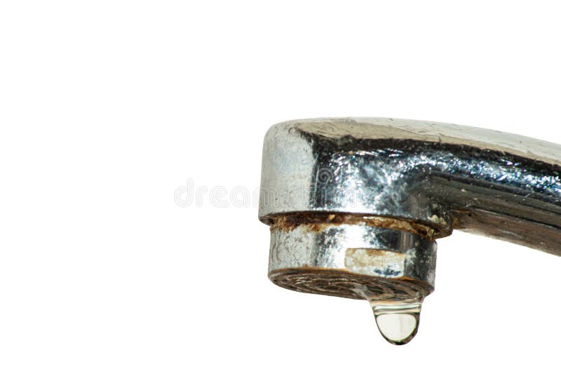 Tap Closeup with Dripping Water-drop. Water Leaking, Saving Concept ...
