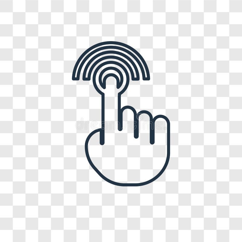 Tap Concept Vector Linear Icon Isolated on Transparent Background, Tap ...