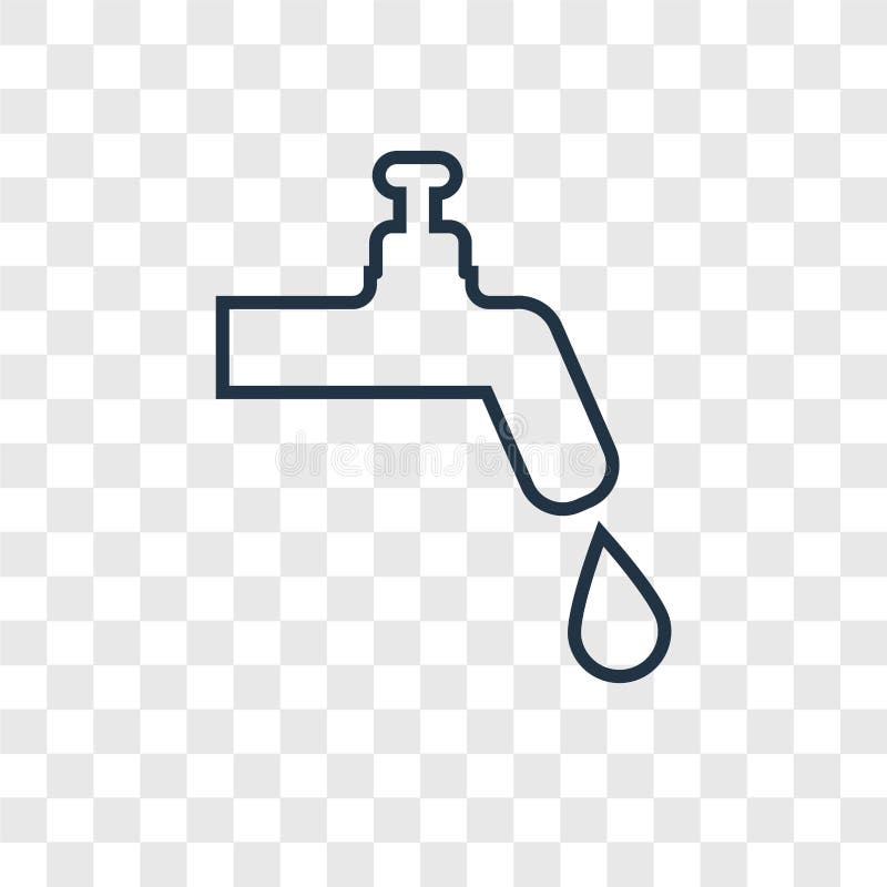 Tap Concept Vector Linear Icon on Transparent Backgroun Stock Vector ...