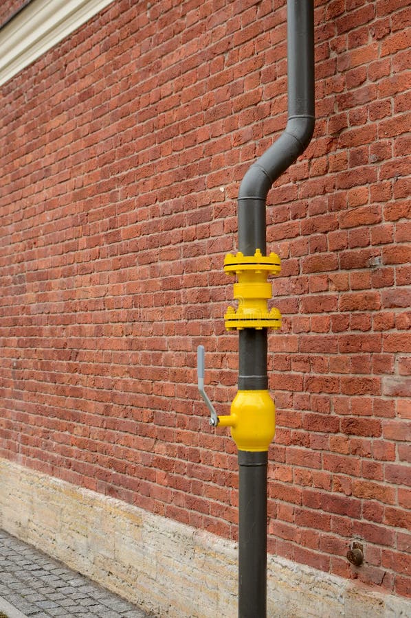 The tap on the gas pipe. stock image. Image of pressure - 106881641