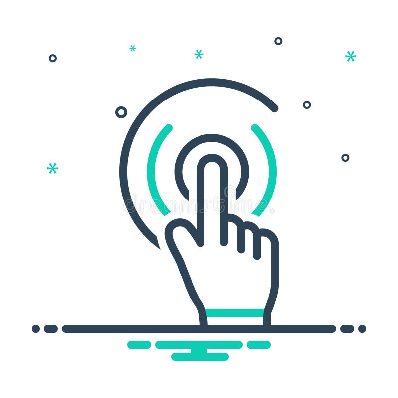 Mix Icon for Tap, Finger and Hand Stock Vector - Illustration of hand ...