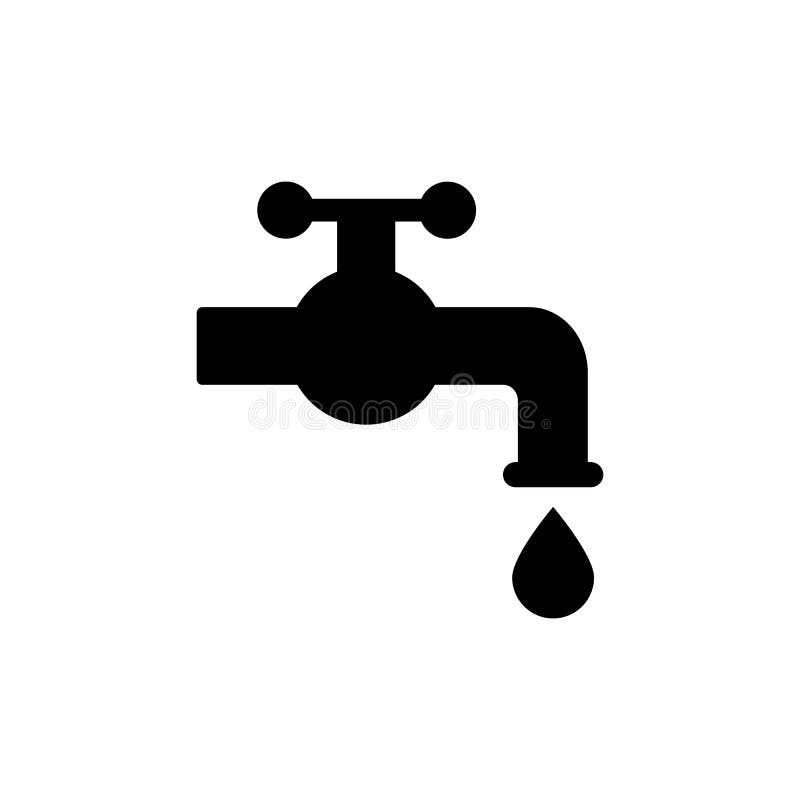 Tap Icon Logo Vector Design Stock Vector - Illustration of bathroom ...