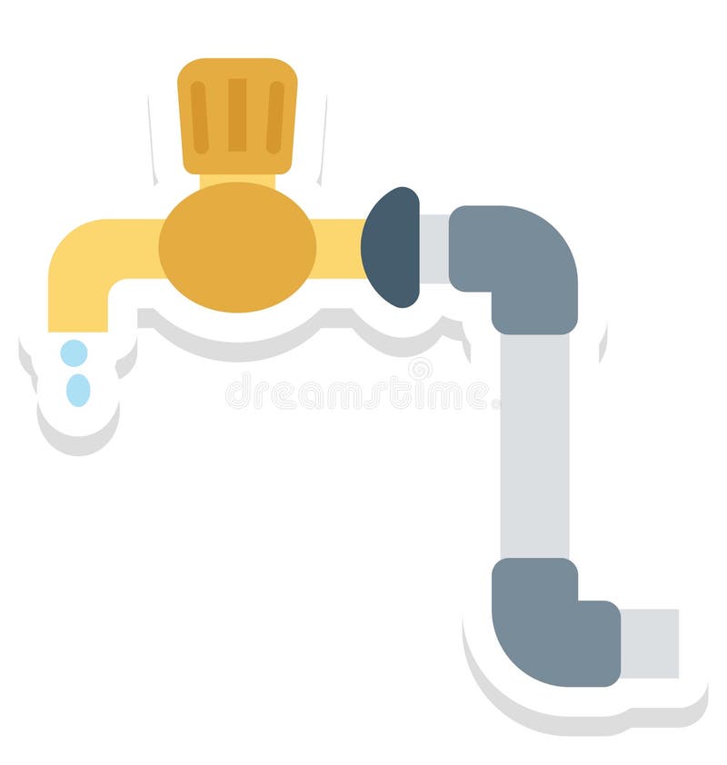 Tap Isolated Vector Icon for Construction Stock Vector - Illustration ...