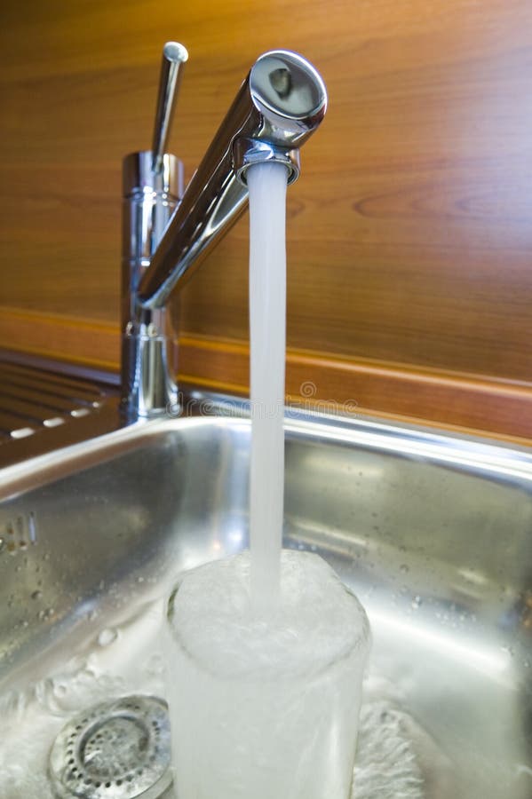 Tap in kitchen stock photo. Image of fashionable, interior - 1072476