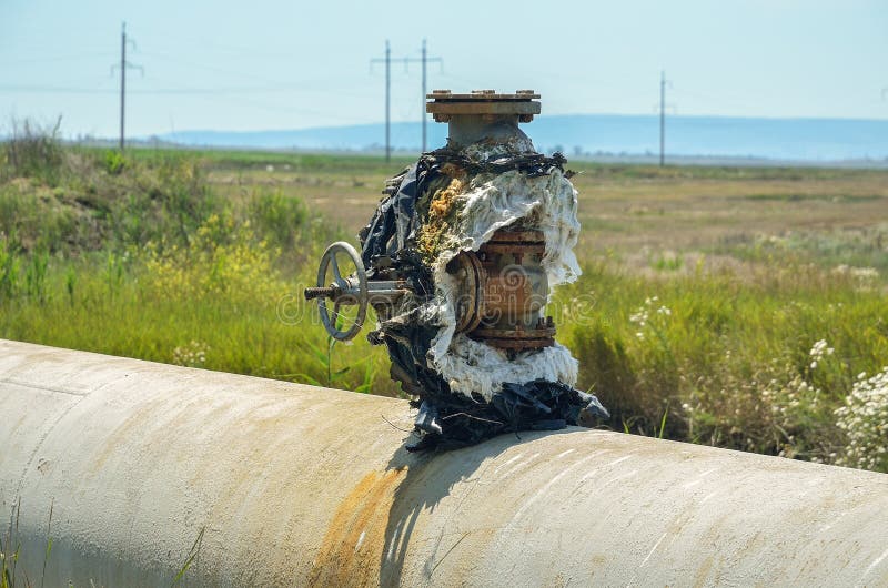 Pipeline for Discharging Liquid Cargo from Oil Chemical Tanker Stock ...