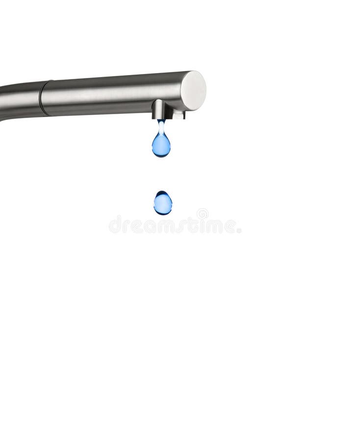 Tap with blue water jet stock photo. Image of kitchen - 61220160
