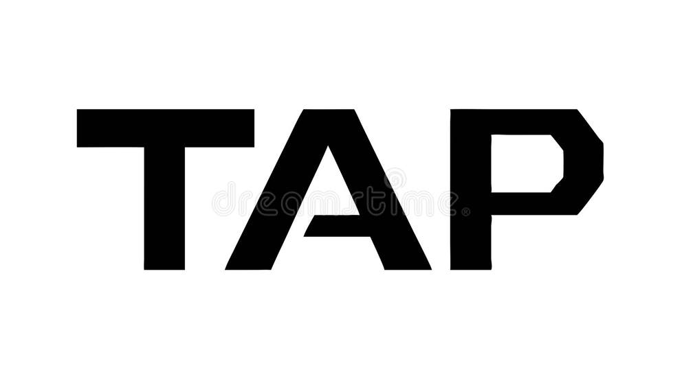 TAP Text Icon for User Interaction and Input, Vector Design Generative ...