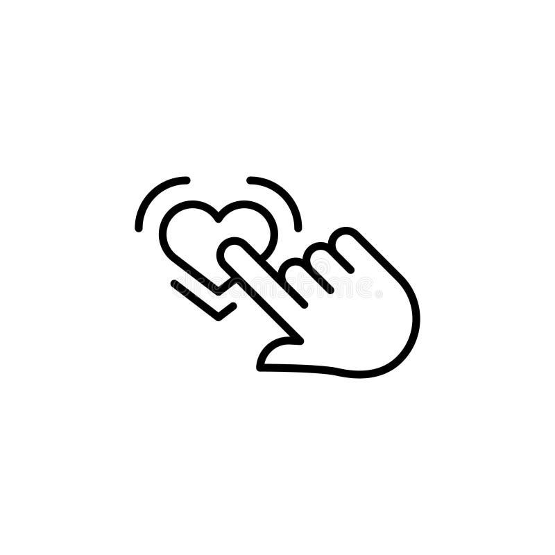 Tap to like icon stock illustration. Illustration of webpage - 337132394