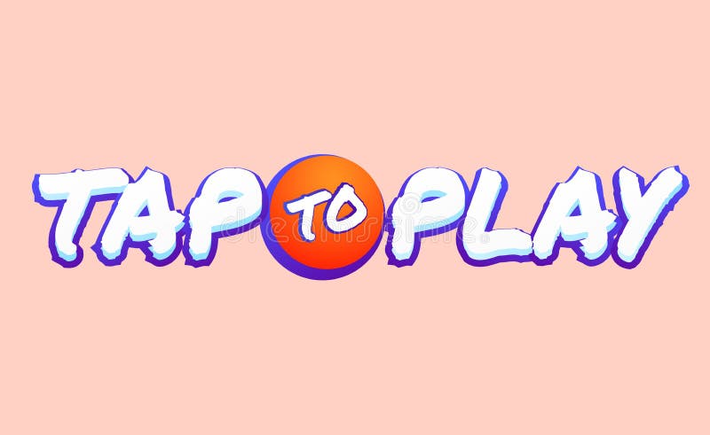 Tap To Play Button Font Style Stock Vector - Illustration of background ...
