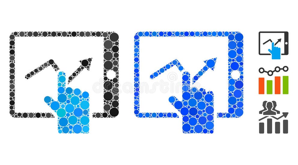Tap Trend on PDA Composition Icon of Spheric Items Stock Vector ...