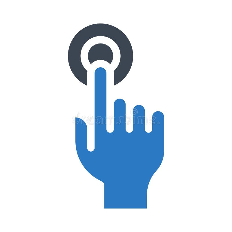 Tap Glyph Colour Vector Icon Stock Vector - Illustration of arrow, flat ...