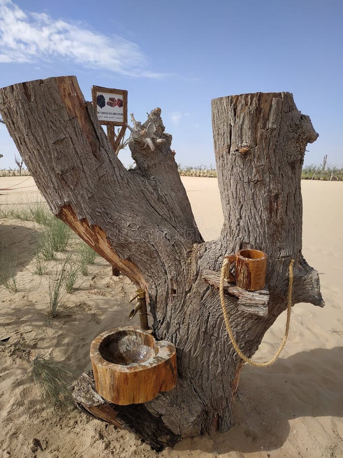 Unique Water Tap in the Middle of the Desert Editorial Stock Image ...