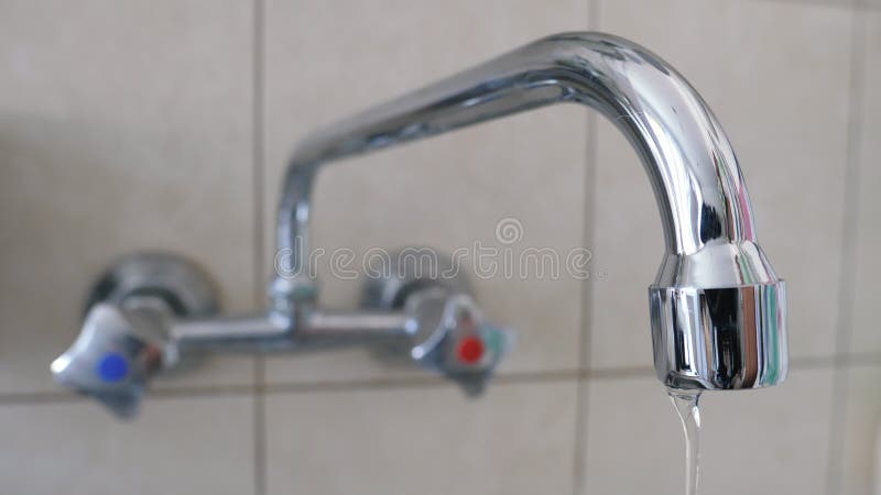 Tap Water Dribbling. Waste of Water Resources Stock Footage - Video of ...