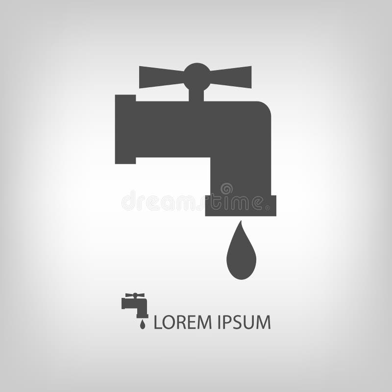 Tap with water drop stock vector. Illustration of drop - 45117328