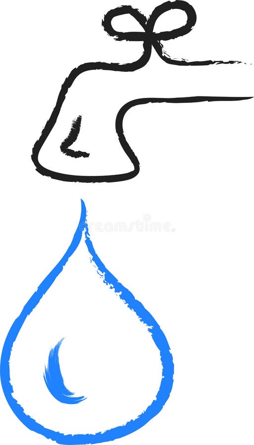 Tap water drop stock illustration. Illustration of ancient - 38744900