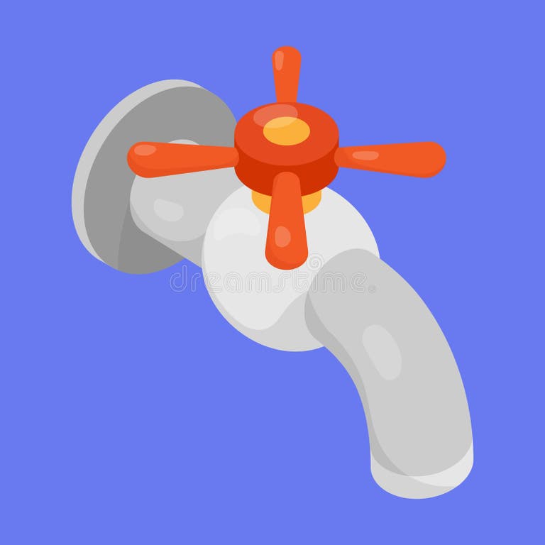 Tap Water Icon Vector. Water Bath Tap Illustration Stock Vector ...