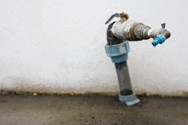 Tap with Water and the Last Drop, the Problem of Drought Stock Photo ...