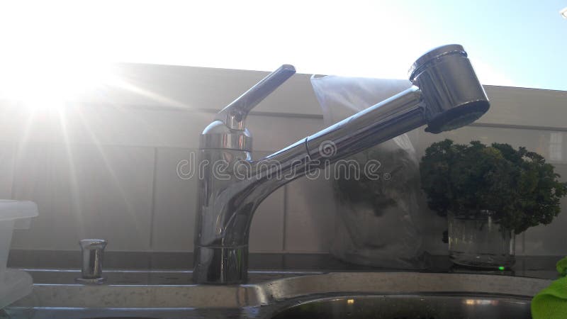 Tap Water Sink with Sunlight Ray Stock Photo - Image of sink, shining ...