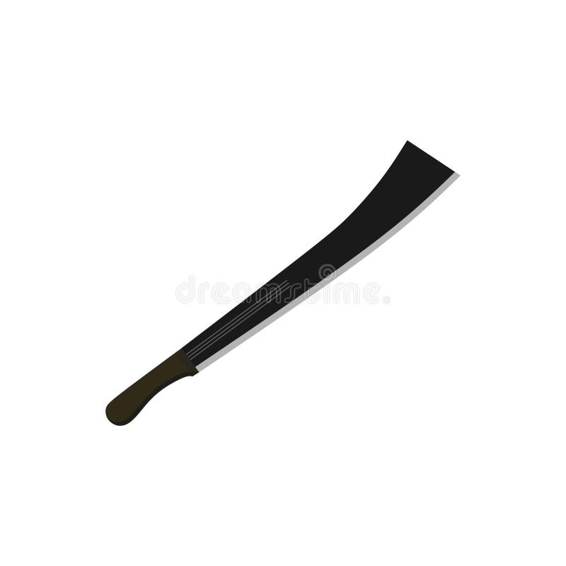 Tapanga Machete Flat Design Vector Illustration Isolated on White ...