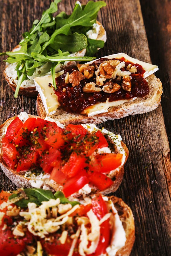 Tapas appetizers stock image. Image of closeup, small - 58754841