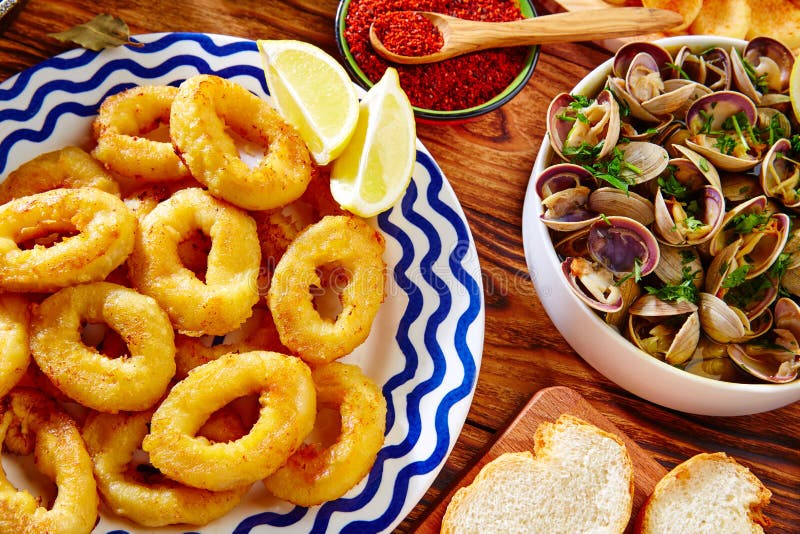 Tapas Calamari Romana Squid Rings Seafood Spain Stock Photo - Image of ...