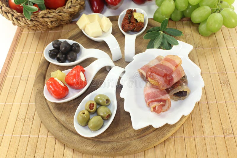 Tapas stock image. Image of stuffed, dried, filled, caprese - 43567287