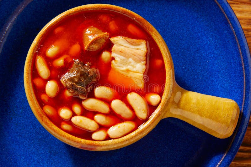 Tapas Fabada Asturiana Beans and Sausage Spain Stock Image - Image of ...