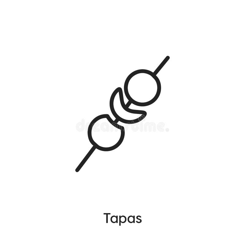 Tapas Icon. Trendy Tapas Logo Concept on White Background from C Stock ...