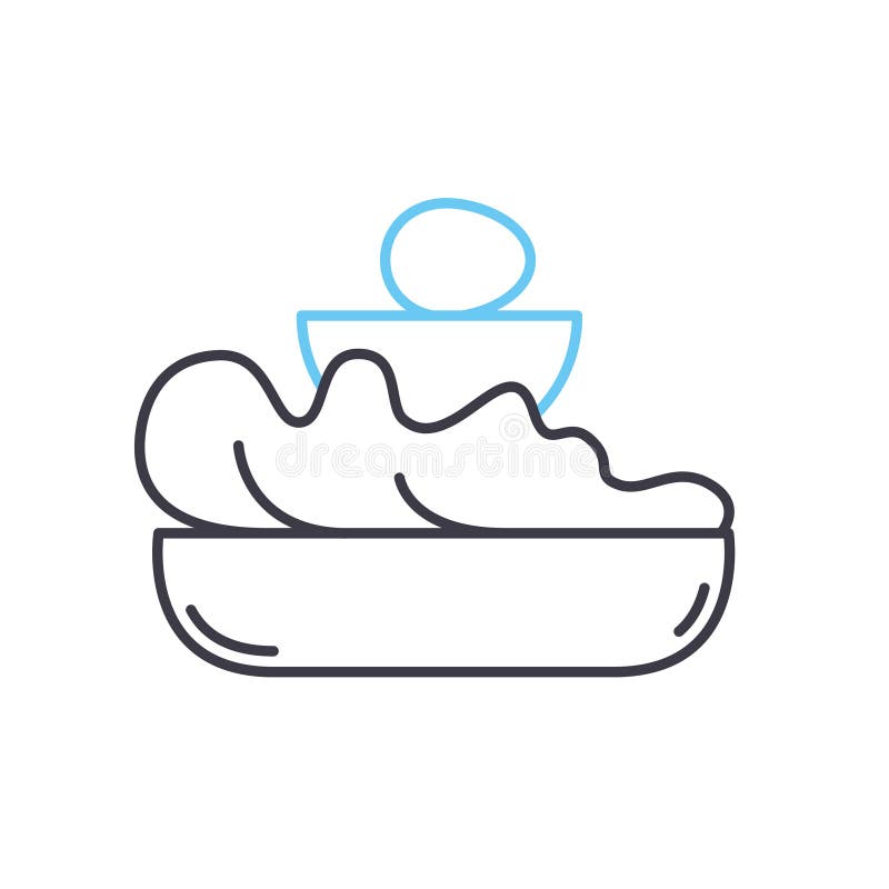 Tapas Line Icon, Outline Symbol, Vector Illustration, Concept Sign ...