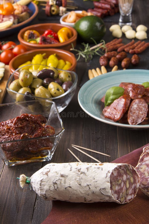 Tapas Mediterranean Starters Stock Photo - Image of variety, starter ...