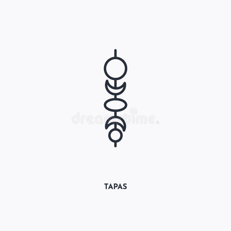 Tapas Outline Icon. Simple Linear Element Illustration. Isolated Line ...