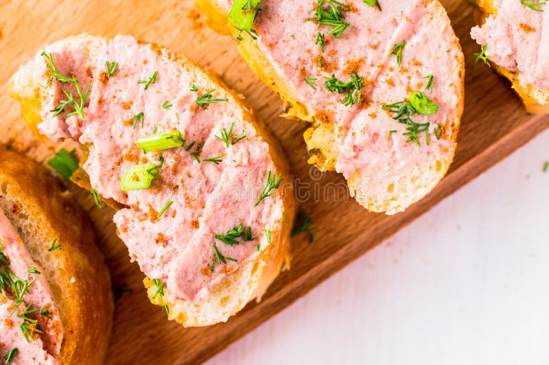 Tapas with Pate, Meat Spreads Stock Image - Image of tapas, sandwich ...