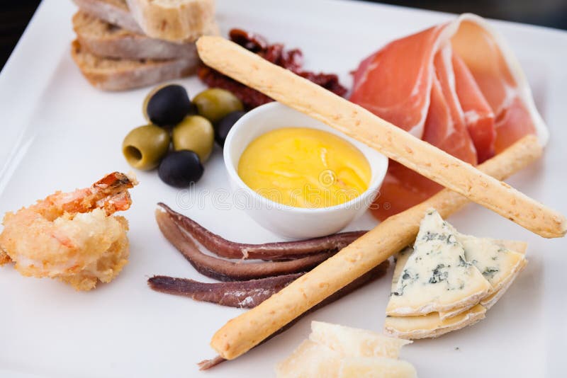 Tapas platter stock image. Image of food, tapas, snack - 125084865