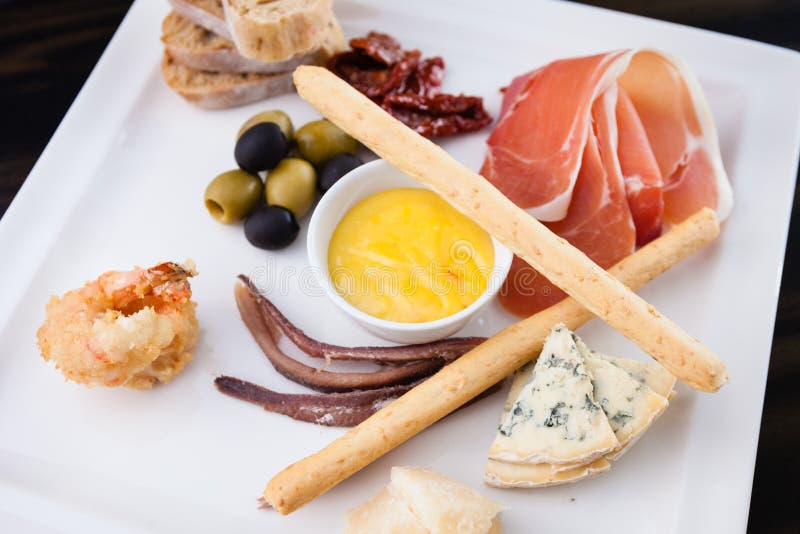 Tapas platter stock image. Image of food, tapas, snack - 125084865
