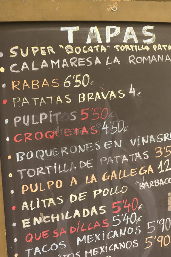 TAPAS Poster Delicious Spanish Tapas with Crab Tartare with Flying Fish ...