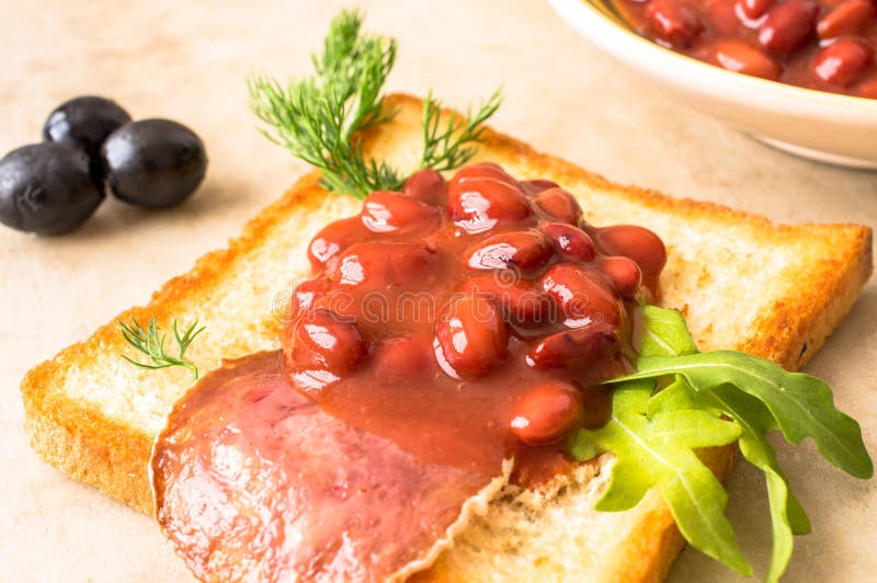 Tapas with Sausage and Beans Stock Image - Image of beans, tapas: 51730851