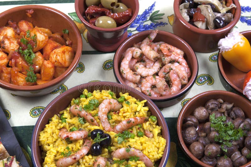 Tapas stock photo. Image of spanish, plate, mediterranean - 56884394