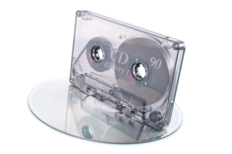 Tape Cassette and Digital Compact Disc Stock Photo - Image of obsolete ...